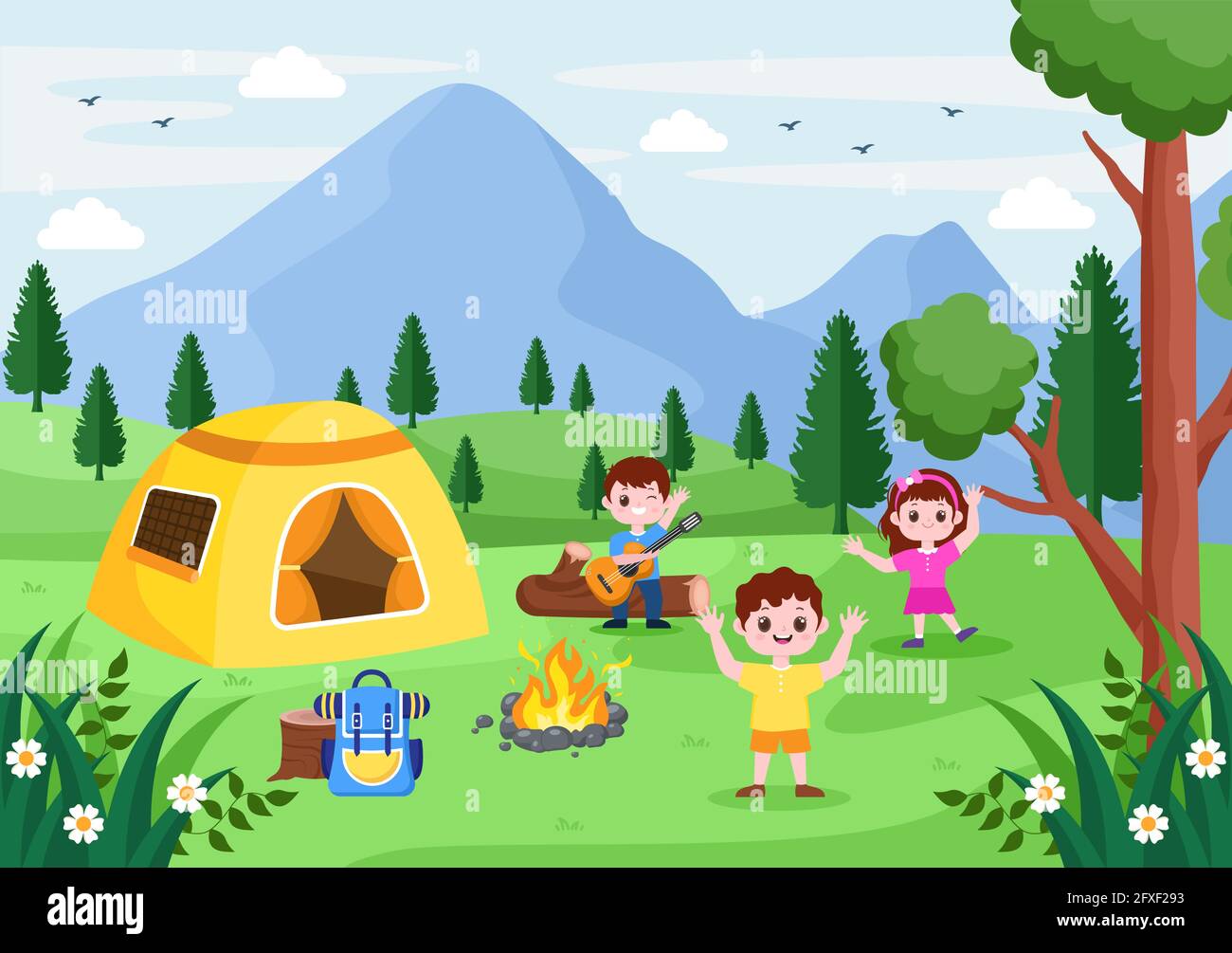 Family playing beach Stock Vector Images - Alamy