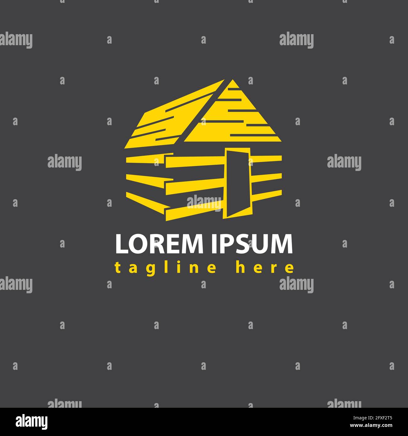 nice and simple log woods cabin logo design vector illustration Stock ...