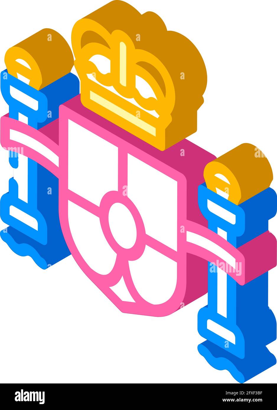 blazon spain isometric icon vector illustration Stock Vector Image ...