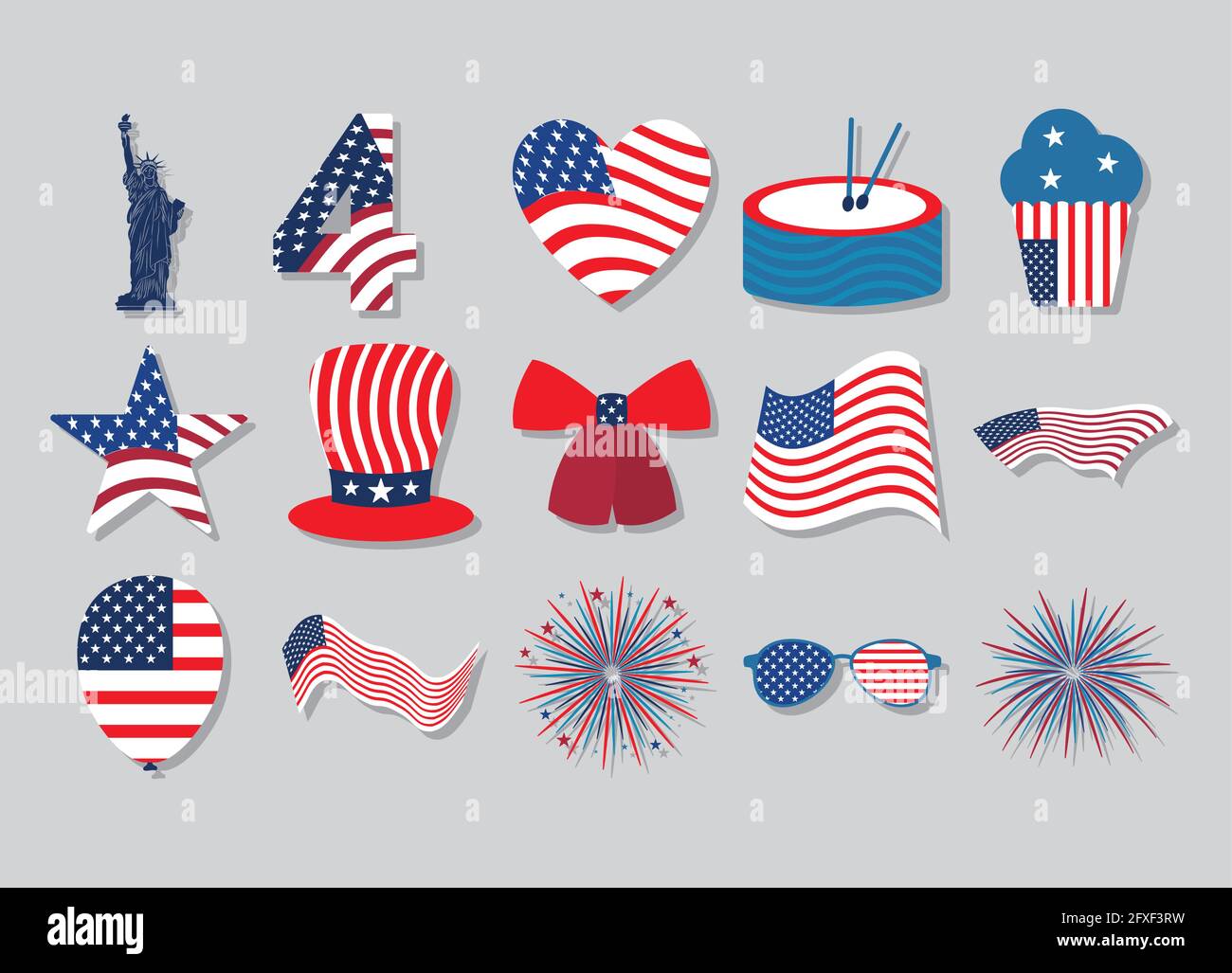 Usa symbols icon set design Stock Vector Image & Art - Alamy