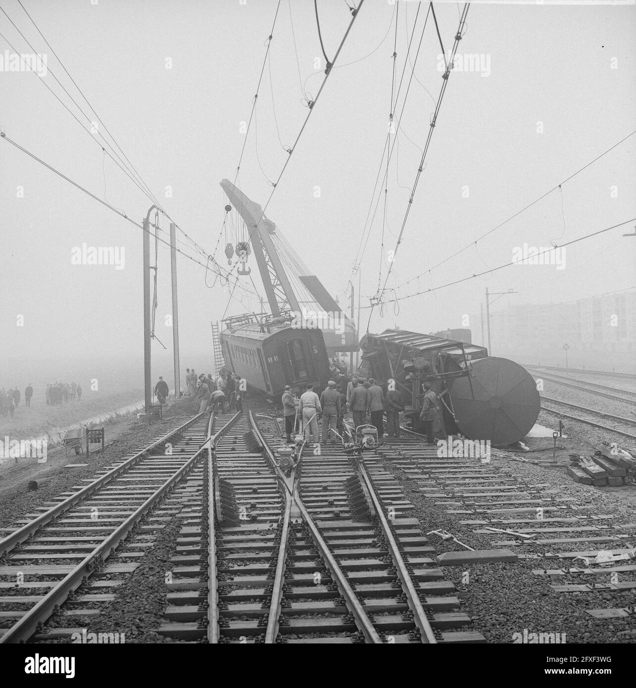 Freight train accident Black and White Stock Photos & Images - Alamy
