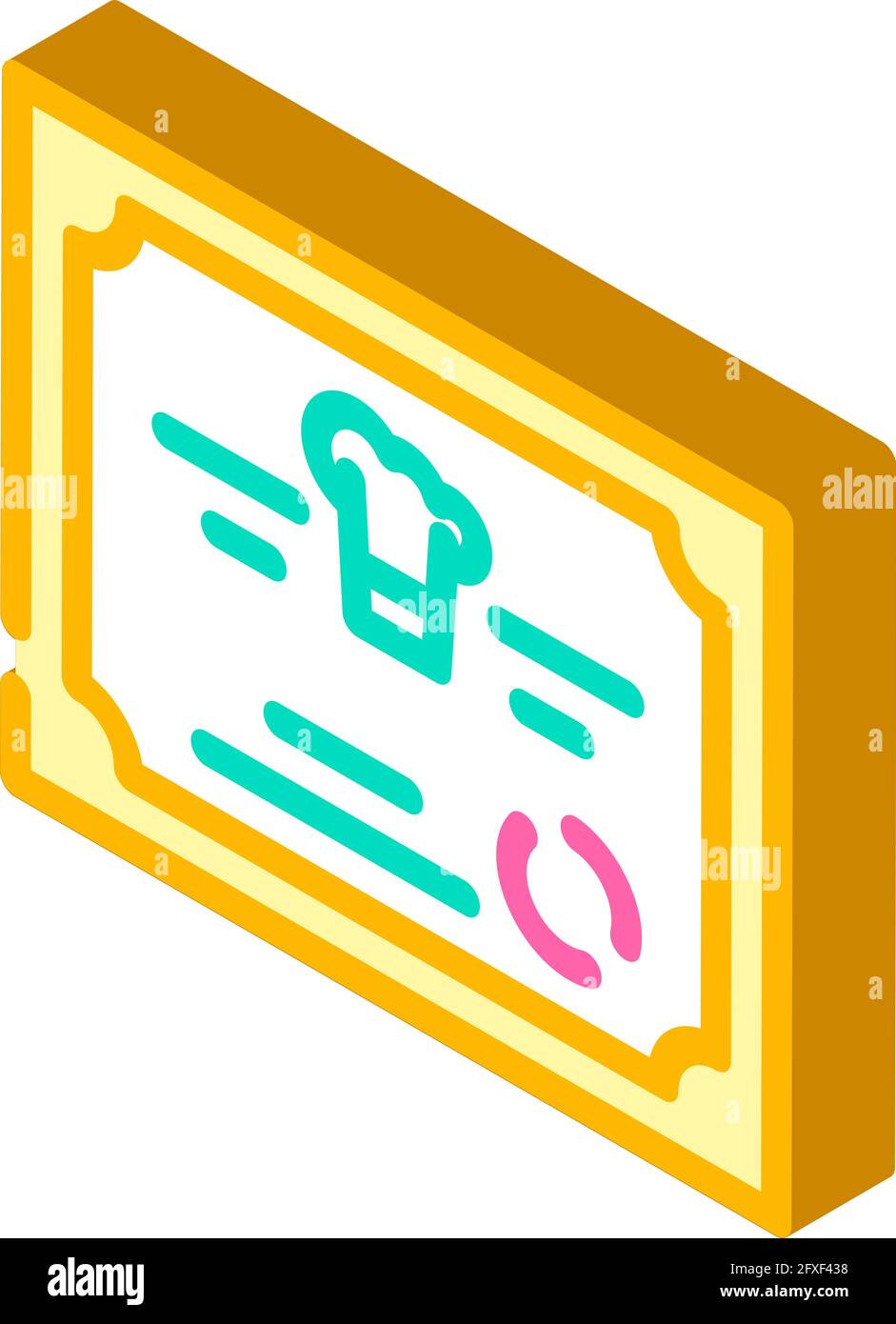 diploma cooking courses isometric icon vector illustration Stock Vector ...