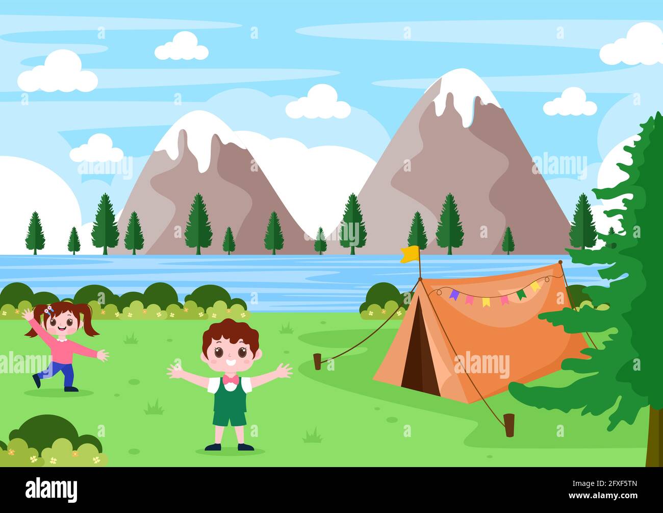 Happy Summer Camp In The Mountain For Expedition Travel Explore And happy-summer-camp-in-the-mountain-for-expedition-travel-explore-and