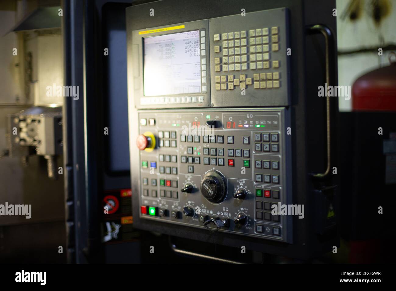 Industrial CNC equipment control panel, automated production line ...