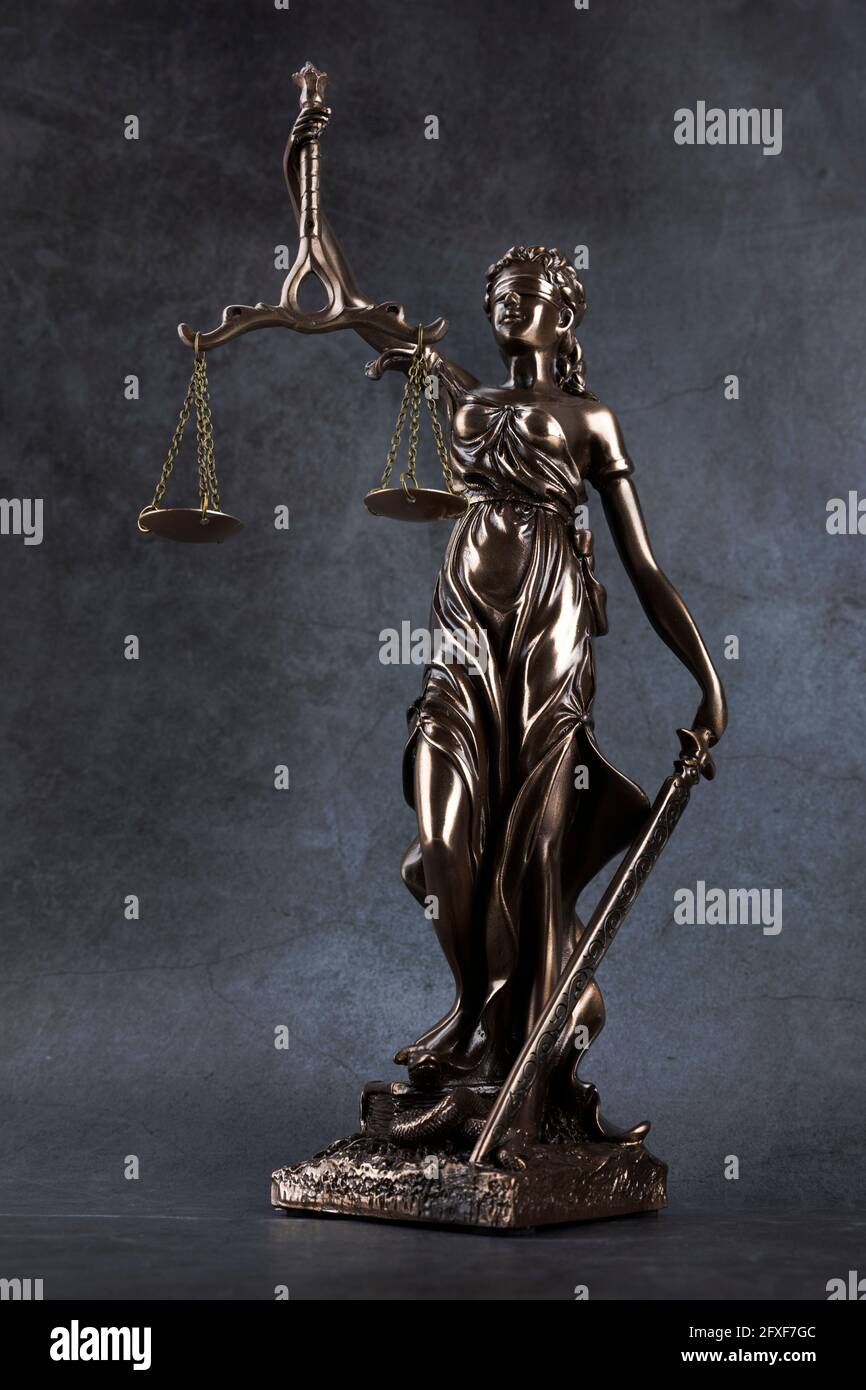 crime and law concept, statue of justice Stock Photo - Alamy
