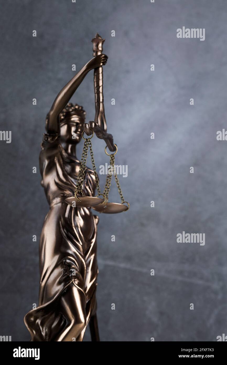 crime and law concept, statue of justice Stock Photo - Alamy