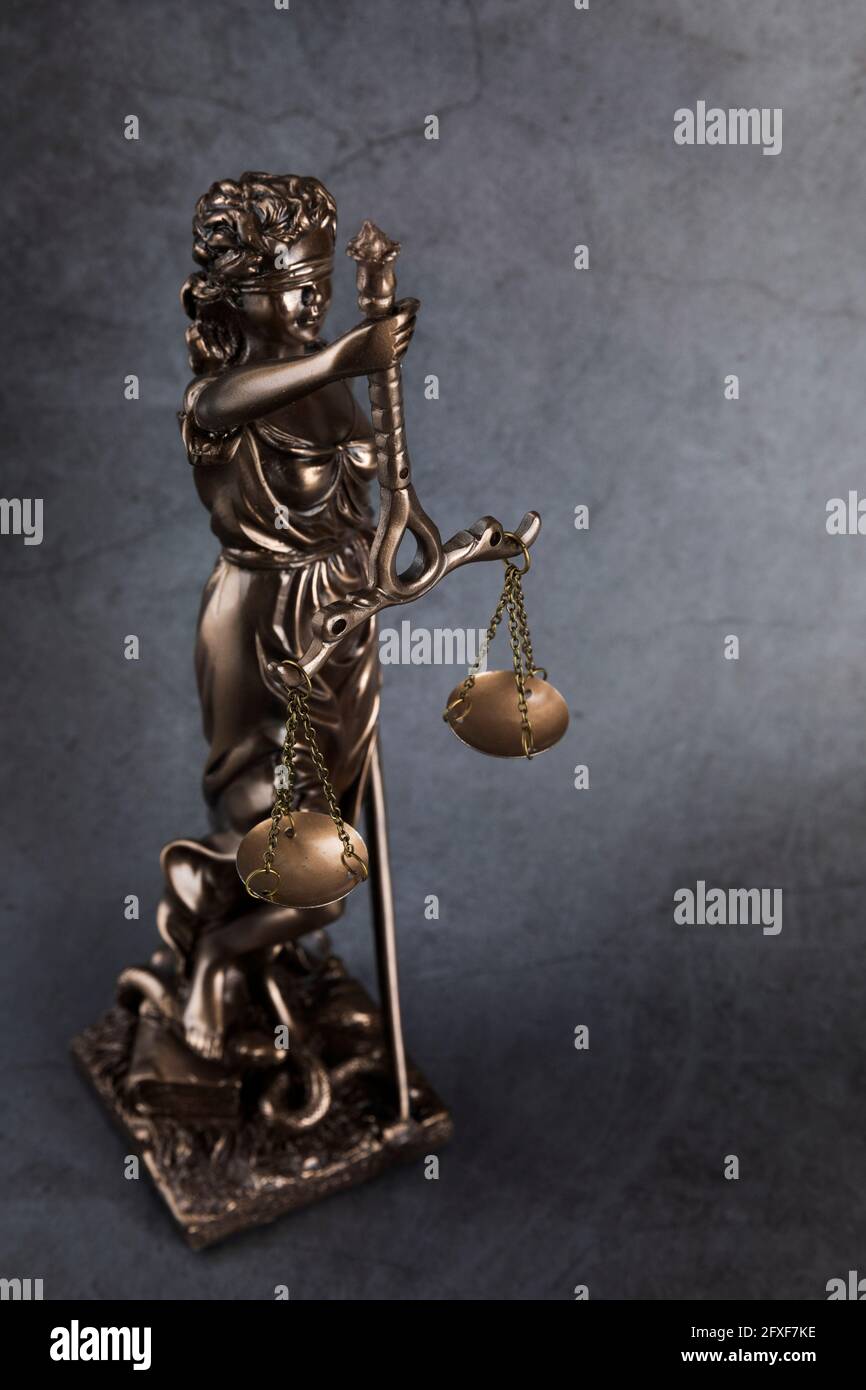 crime and law concept, statue of justice Stock Photo - Alamy