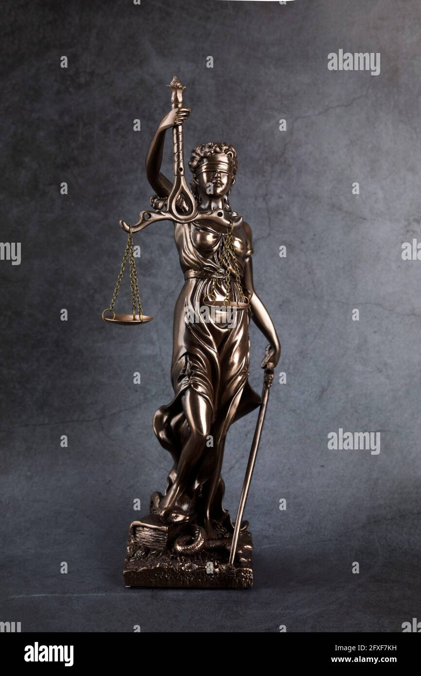 crime and law concept, statue of justice Stock Photo - Alamy