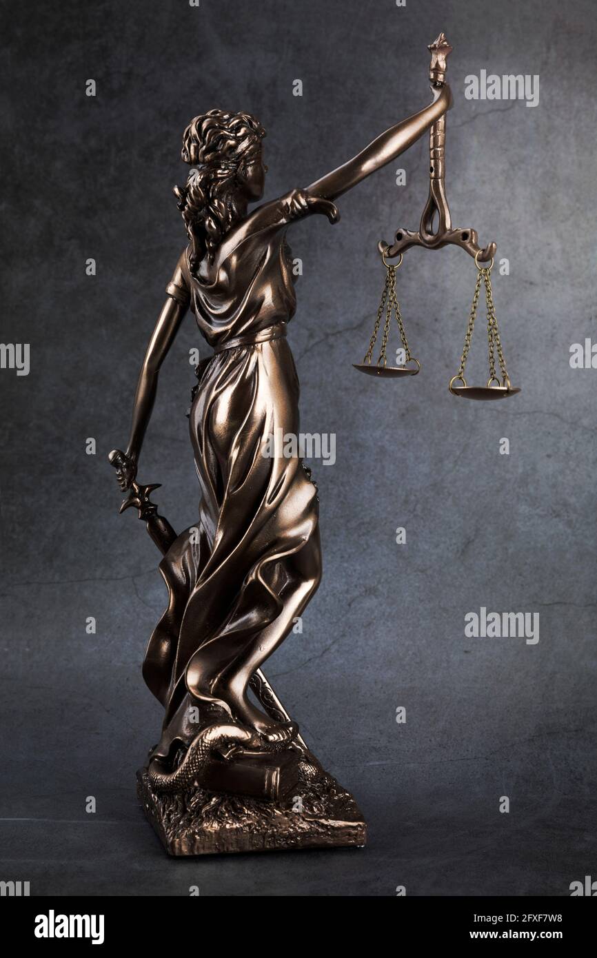 crime and law concept, statue of justice Stock Photo - Alamy
