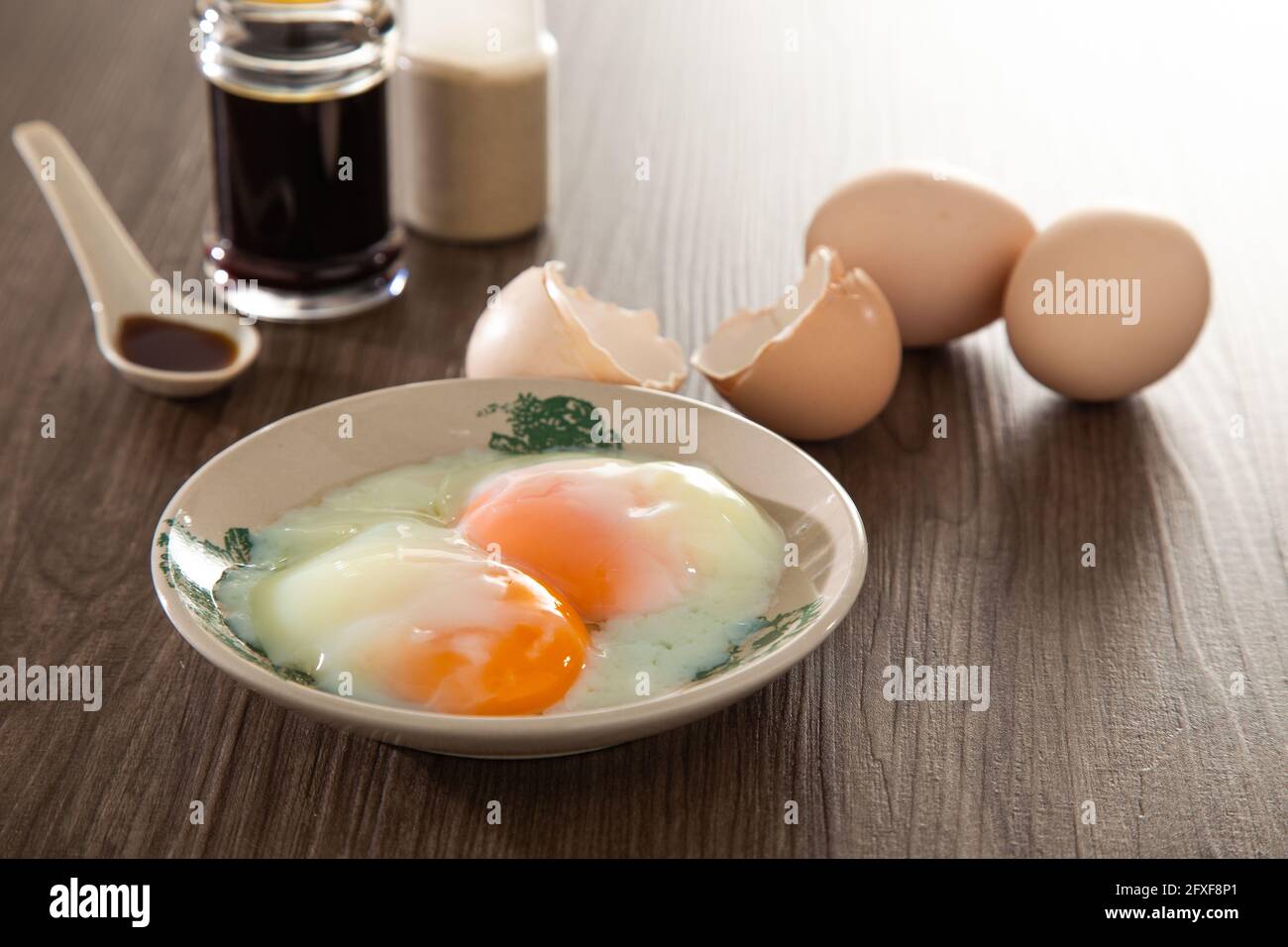 Common oriental breakfast set in Malaysia consisting of coffee, nasi ...