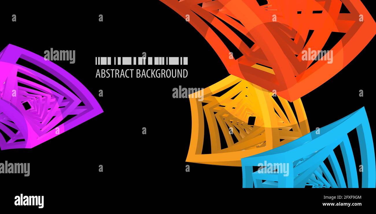 Abstract colorful background template with blended multiple geometric ...