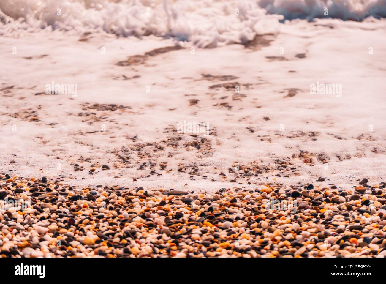 Abstract nature summer or spring ocean sea background. Small waves on ...