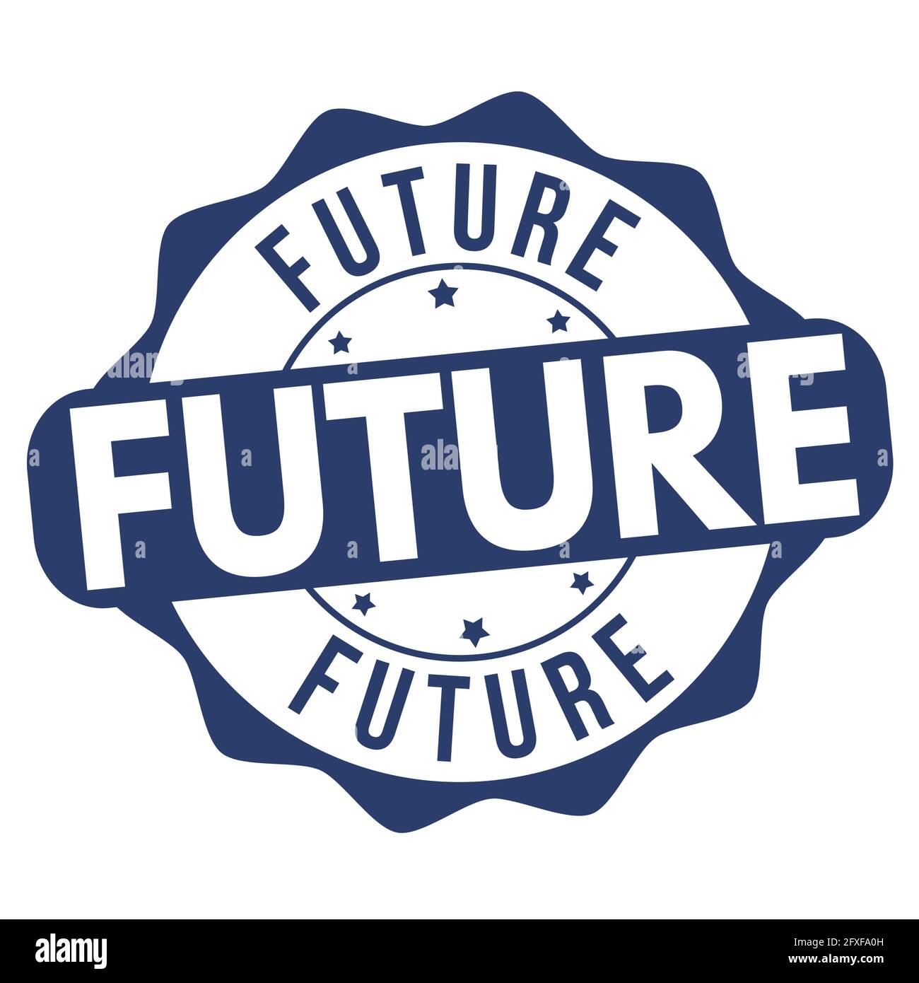 Future sticker or label on white background, vector illustration Stock ...