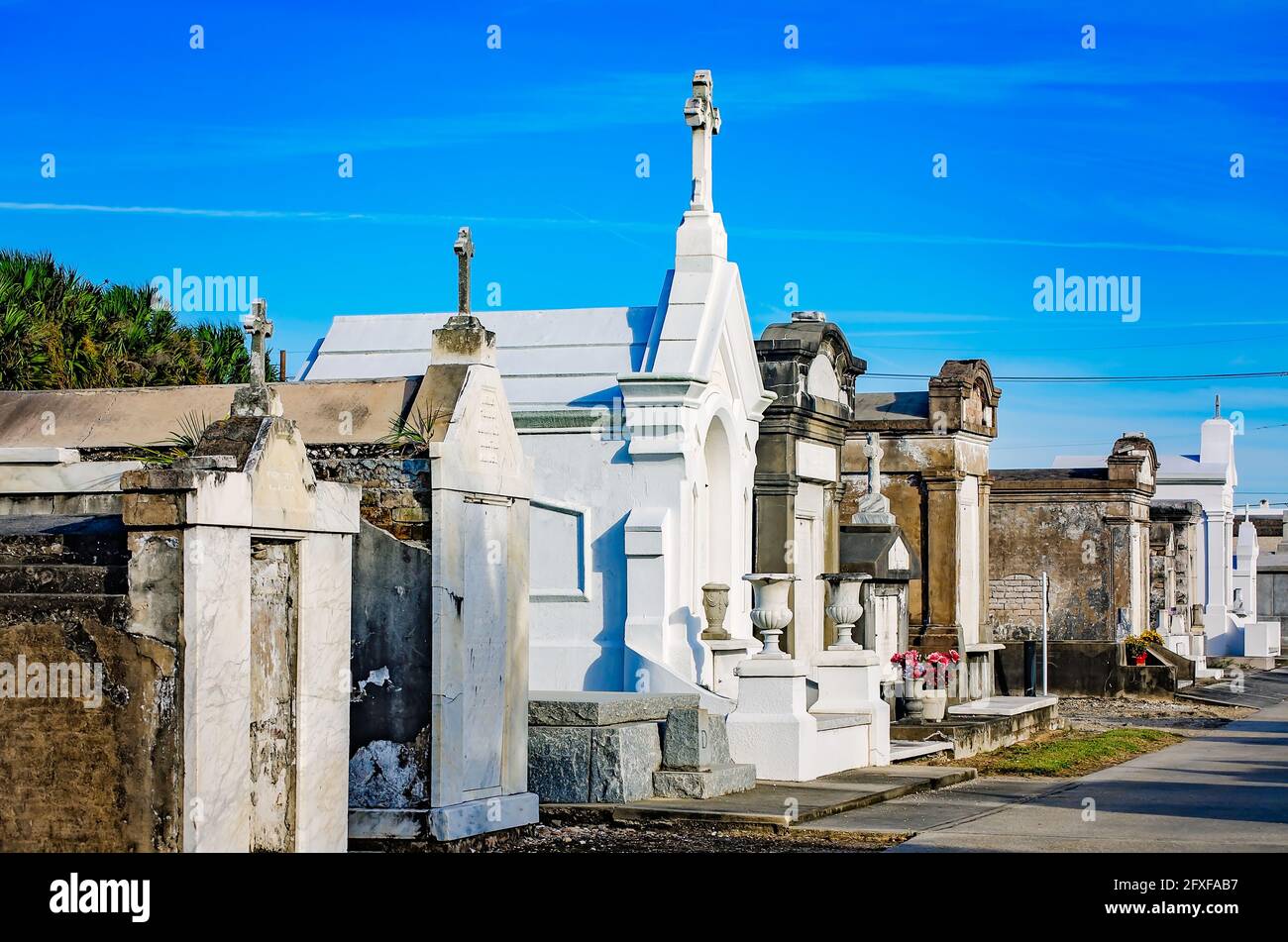 Above-ground graves and family tombs are pictured at St. Patrick ...