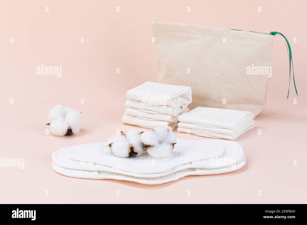 Zero waste- cotton sanitary napkin pad Stock Photo - Alamy