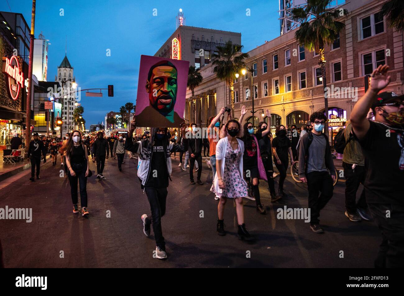 Los Angeles, CA, USA. 26th May, 2021. People marched in Hollywood in ...