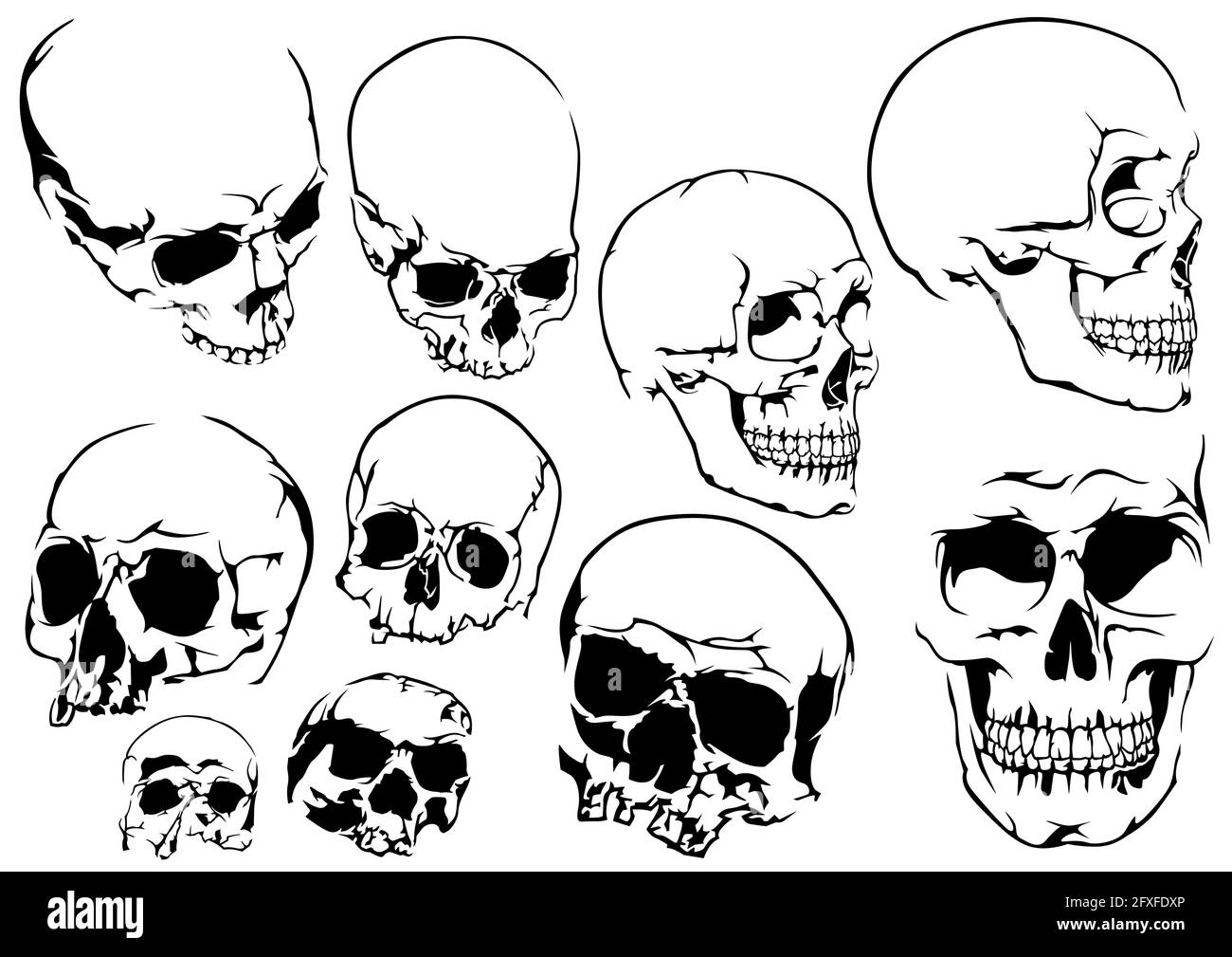 Bone magic sketch Black and White Stock Photos & Images - Alamy