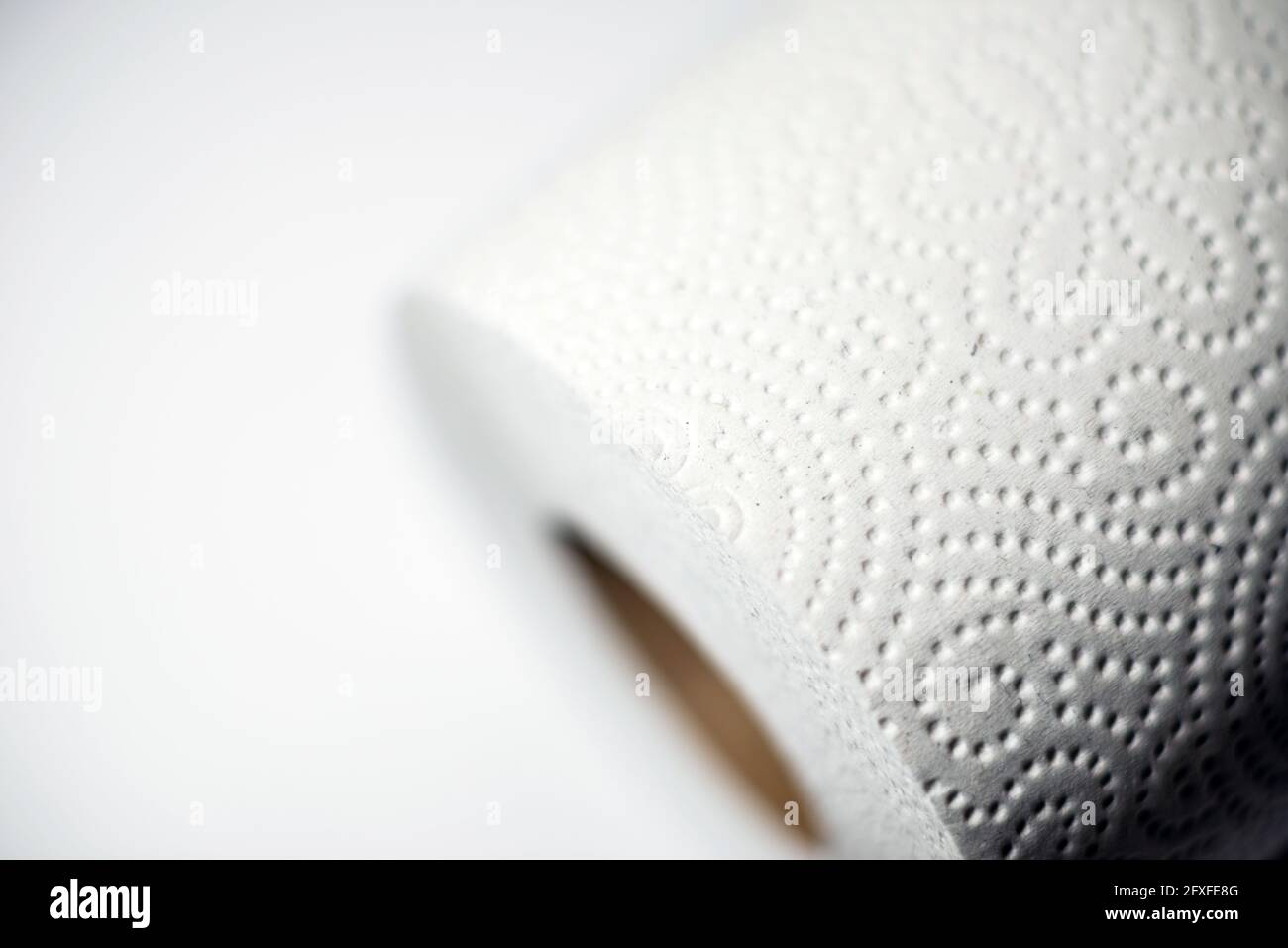 Tissue roll in top view.texture of white tissue paper background with ...