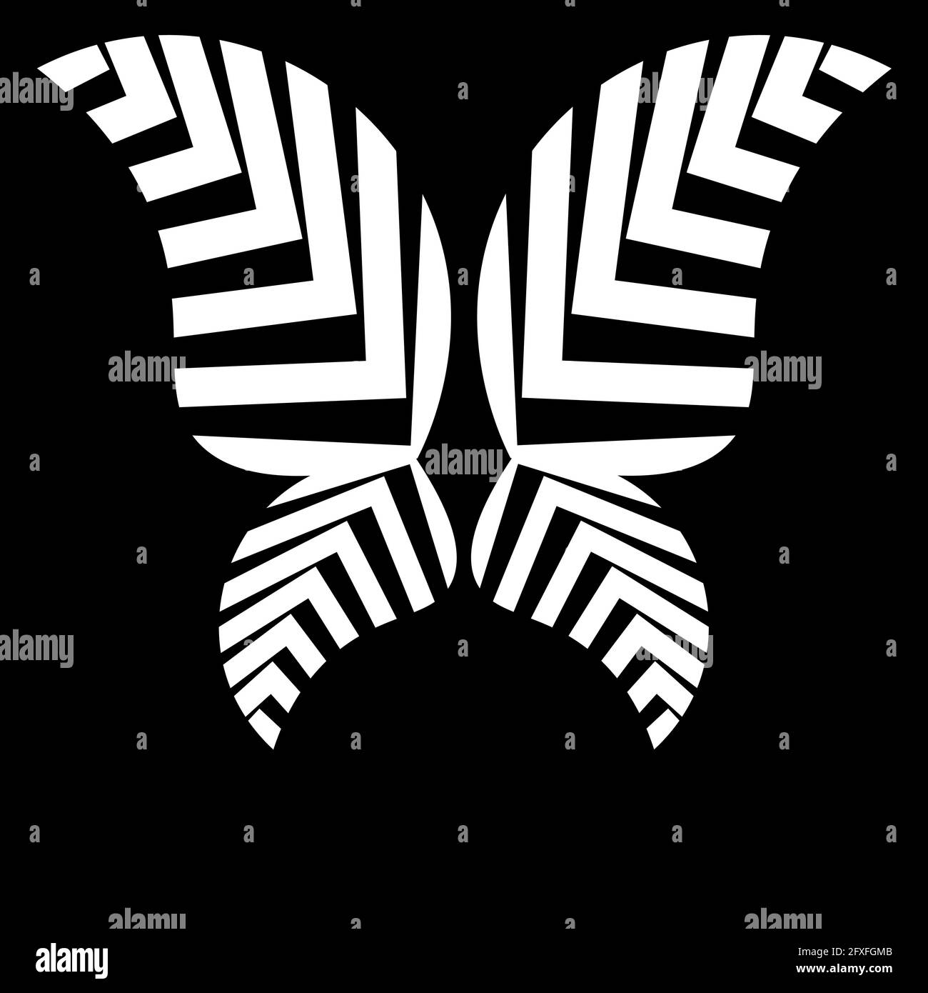 minimal black butterfly logo made of geometric shapes located at ...