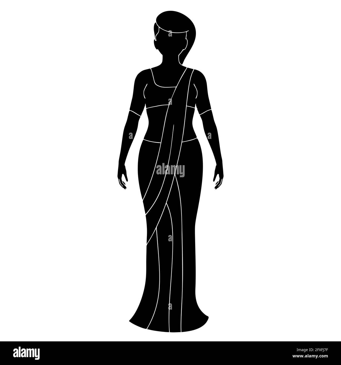 Saree model Black and White Stock Photos & Images - Alamy