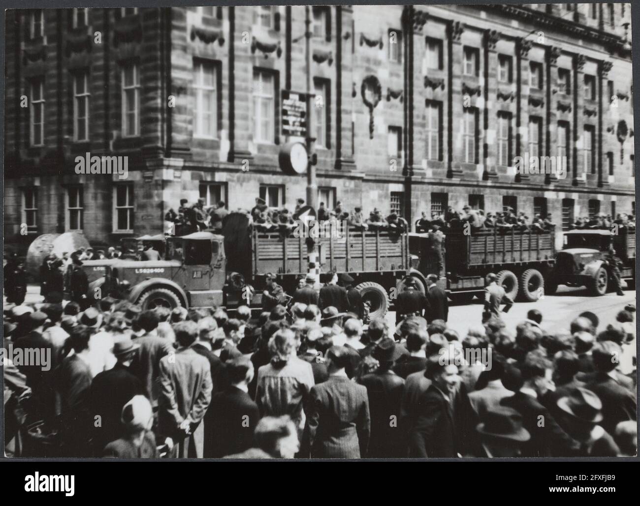 World War II Netherlands. Liberation of Amsterdam, May 8, 1945. After ...