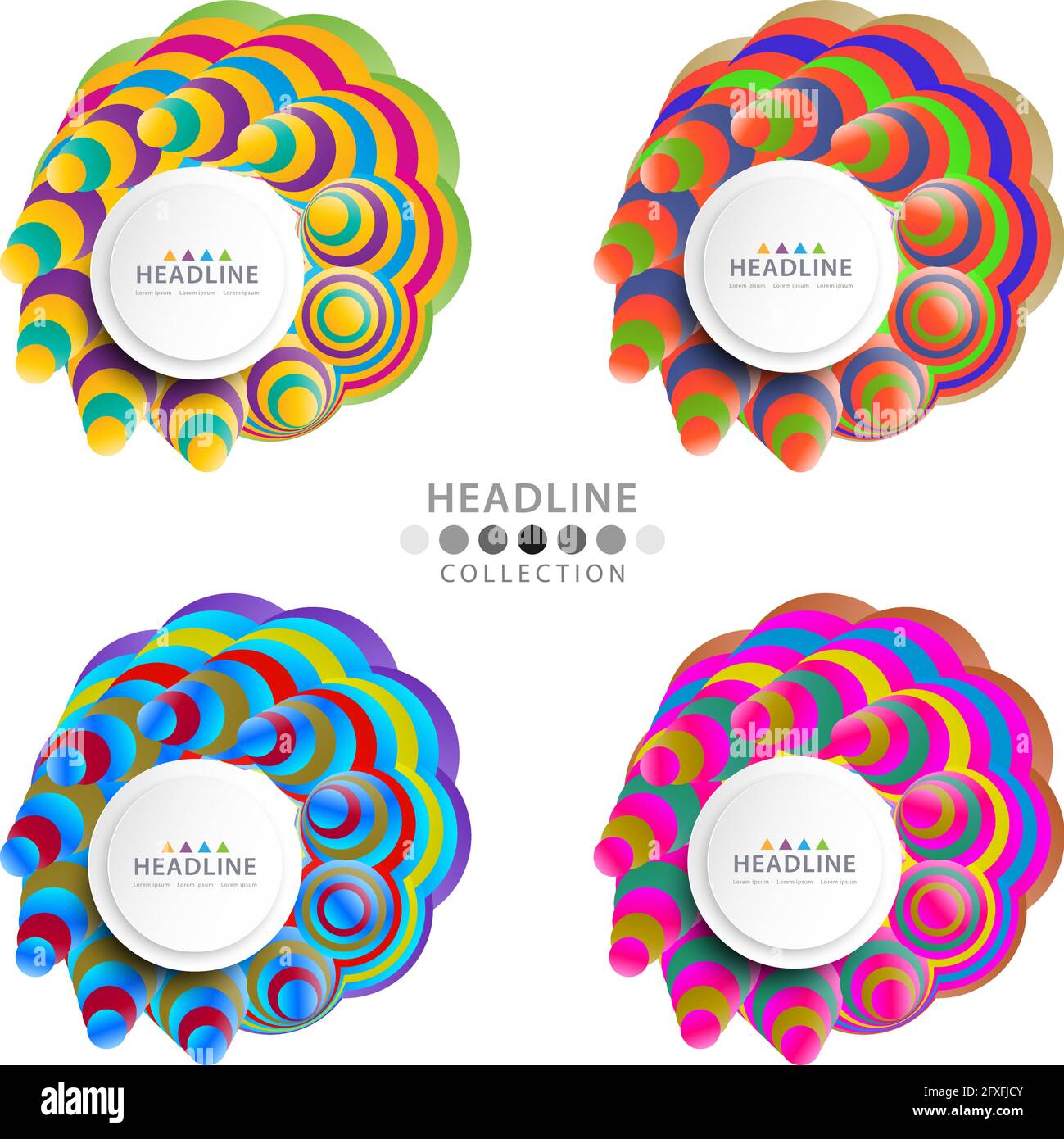 Brochure header colorful layout background template design collection ...