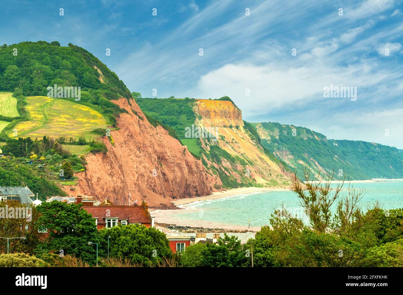 Cliffs at Sidmouth, Devon, England Stock Photo - Alamy