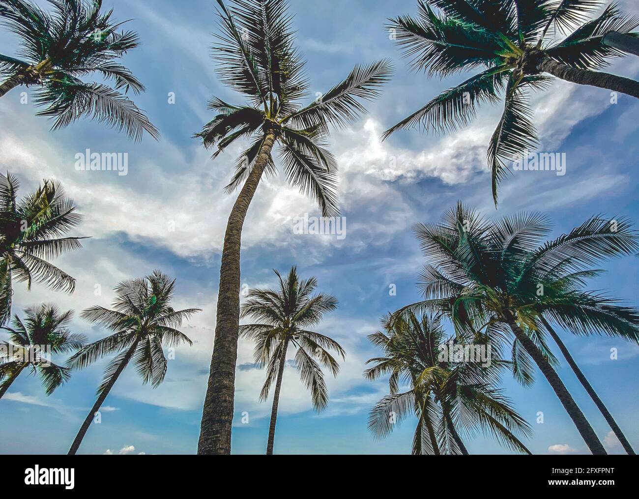 view of Jomtien beach during covid lockdown, Pattaya, Chonburi ...