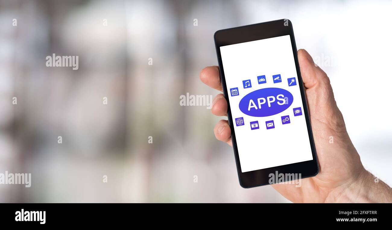 Smartphone screen displaying an apps concept Stock Photo - Alamy