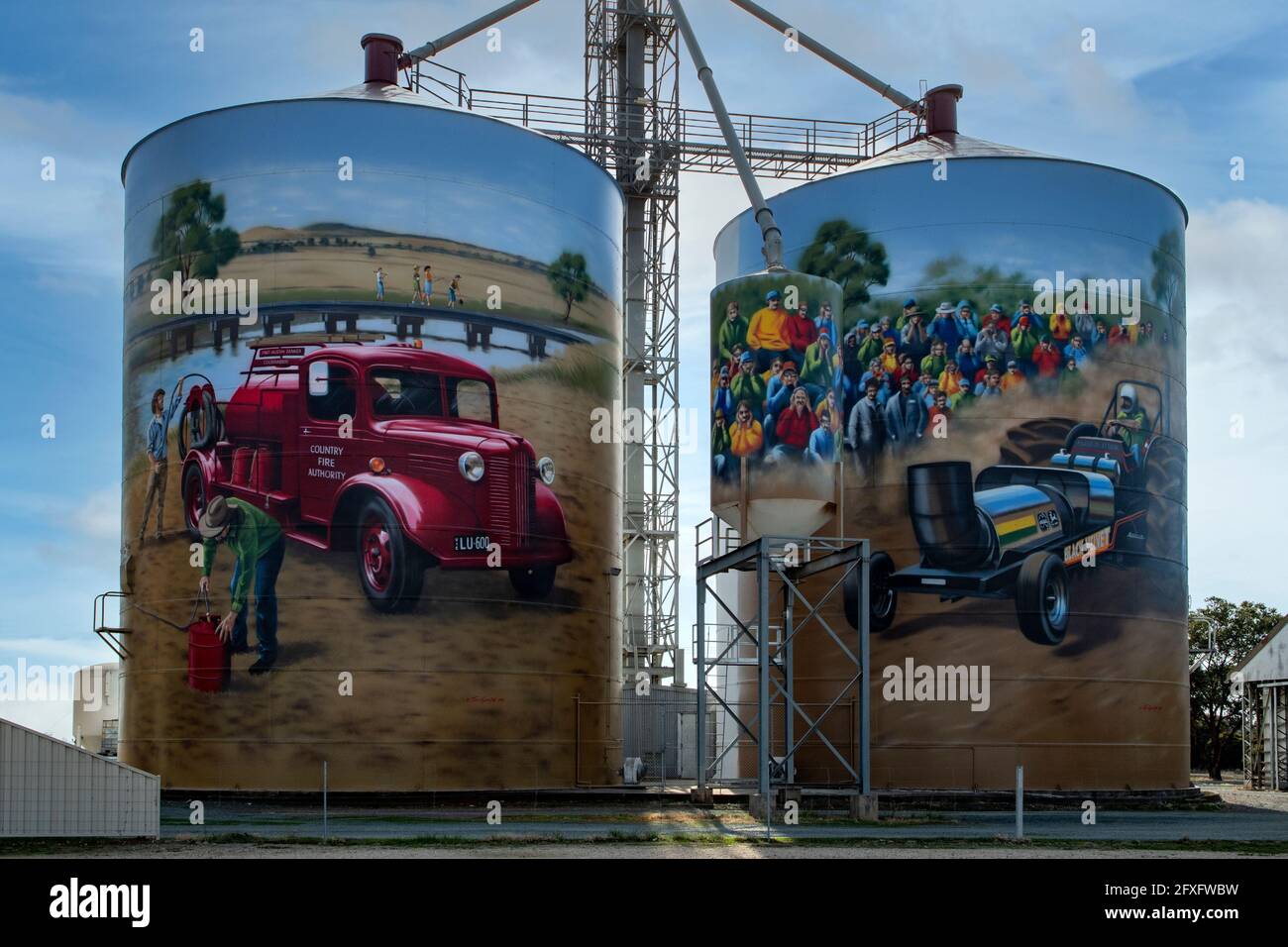 Silo Art at Colbinabbin, Victoria, Australia Stock Photo - Alamy