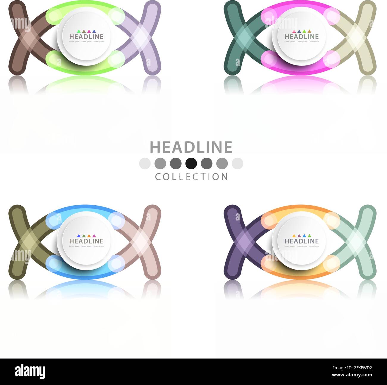 Brochure header colorful layout background template design collection ...