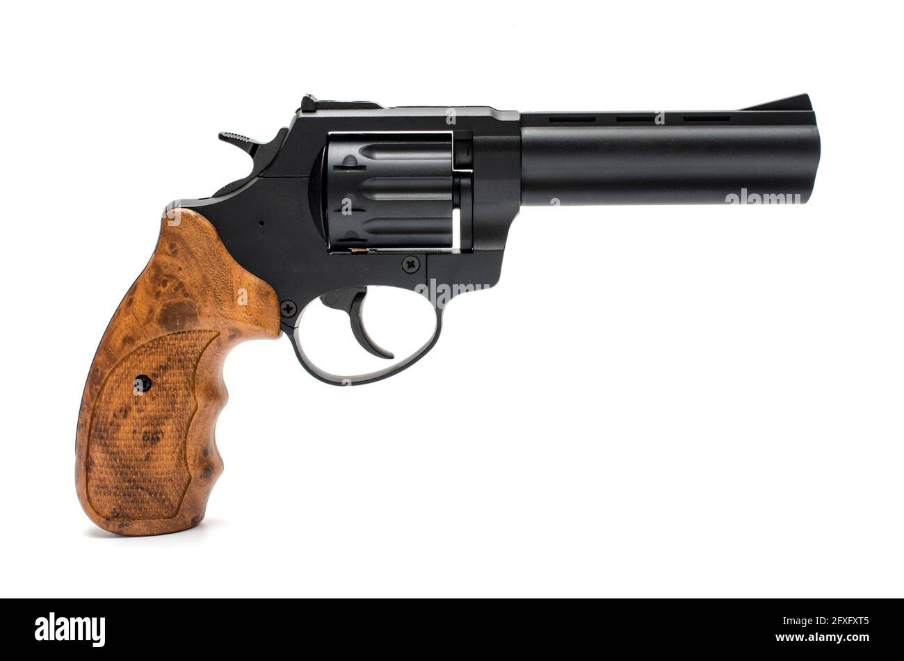 revolver isolated on a white background Stock Photo - Alamy