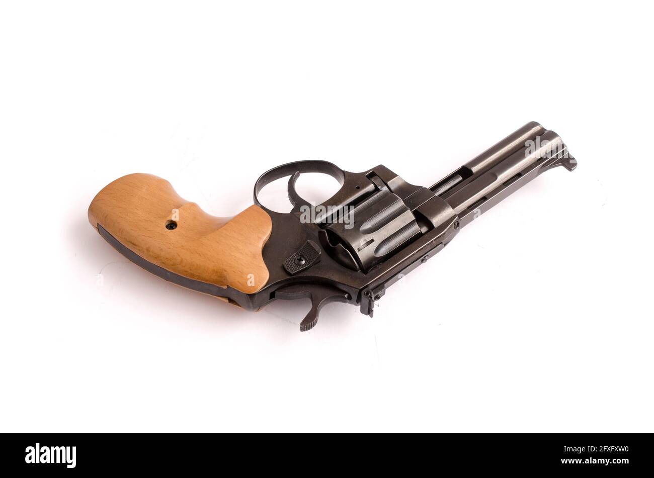Revolver gun with wooden handle hi-res stock photography and images - Alamy
