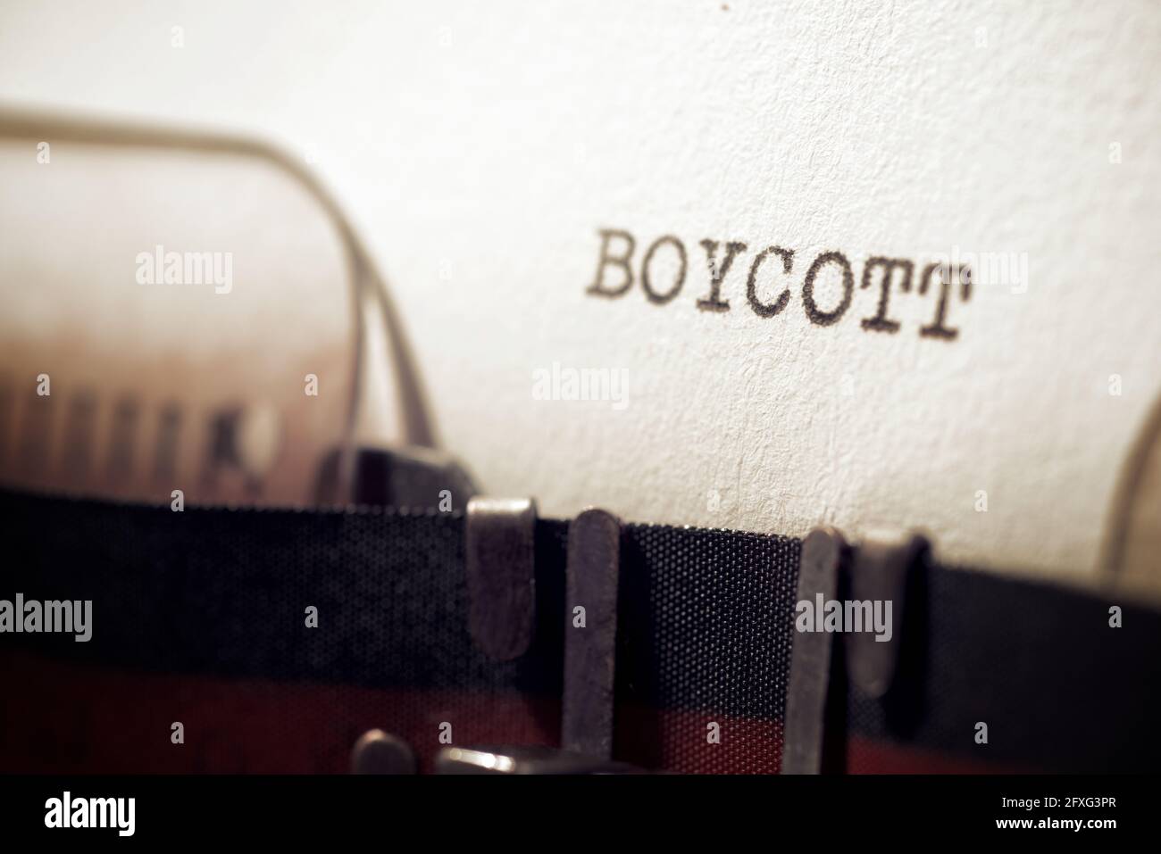 Boycott word written with a typewriter Stock Photo - Alamy