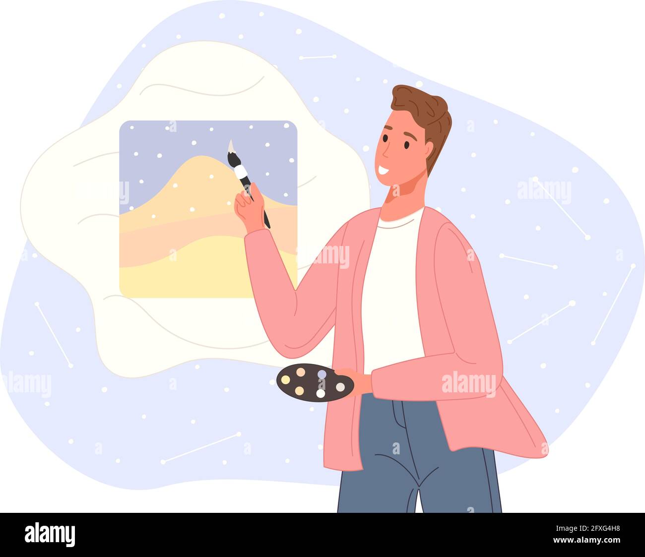 Character in process with mental mindset types or creative models to ...