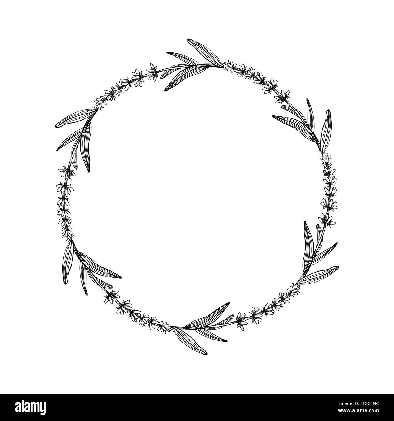 Engraved flower garland Stock Vector Images - Alamy