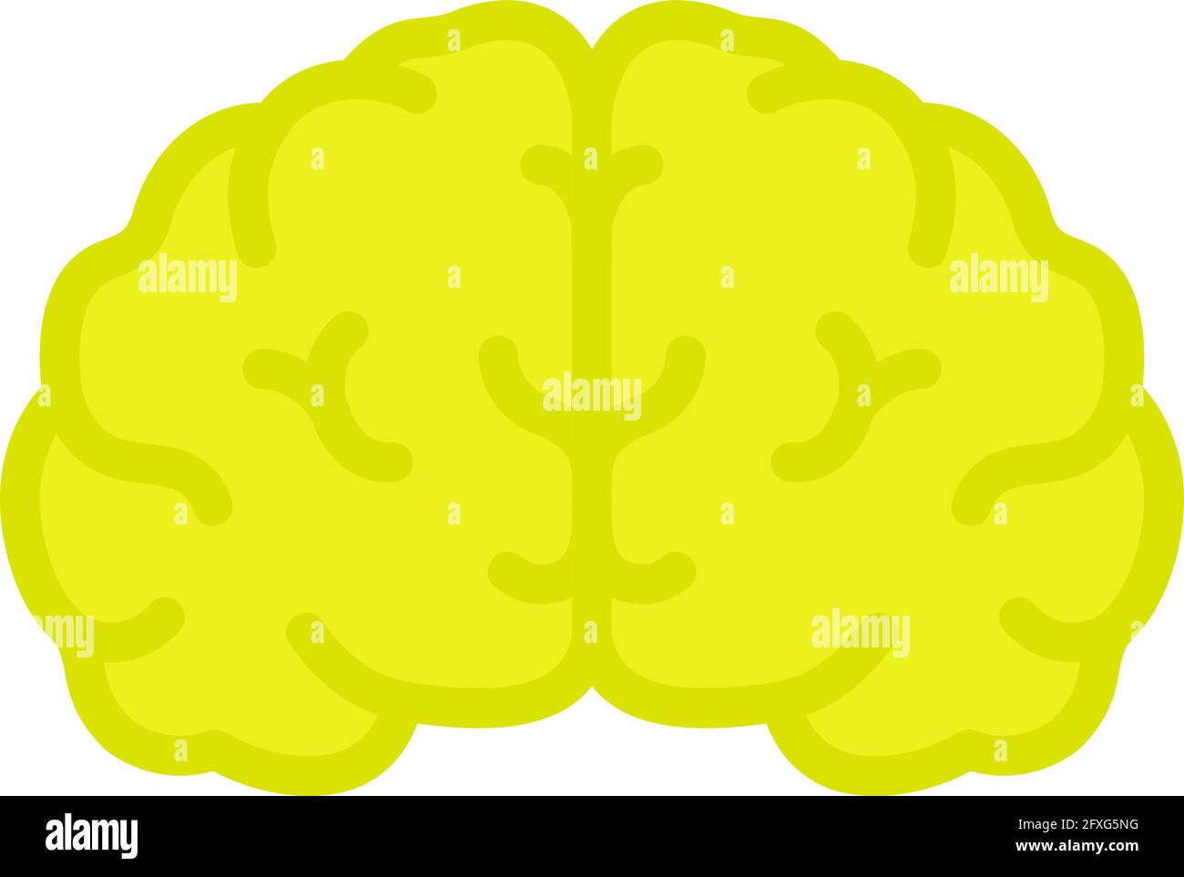 Brain front.Vector illustration that is easy to edit Stock Vector Image ...