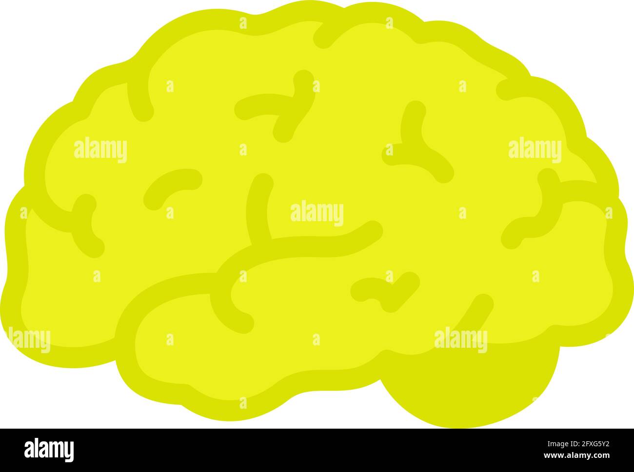 Brain sideways.Vector illustration that is easy to edit Stock Vector ...