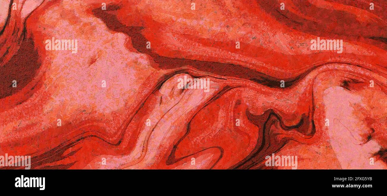 Layers of red paint on canvas. Artistic work Stock Photo - Alamy