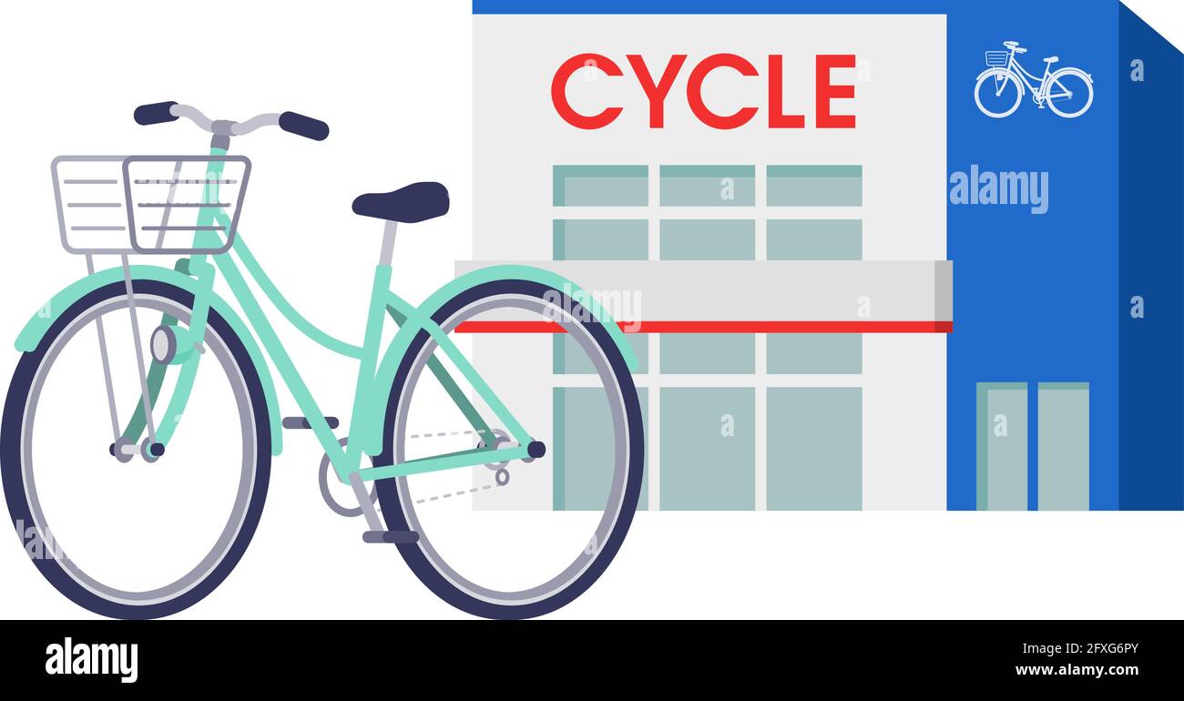 Cycle shop.Vector illustration that is easy to edit Stock Vector Image ...