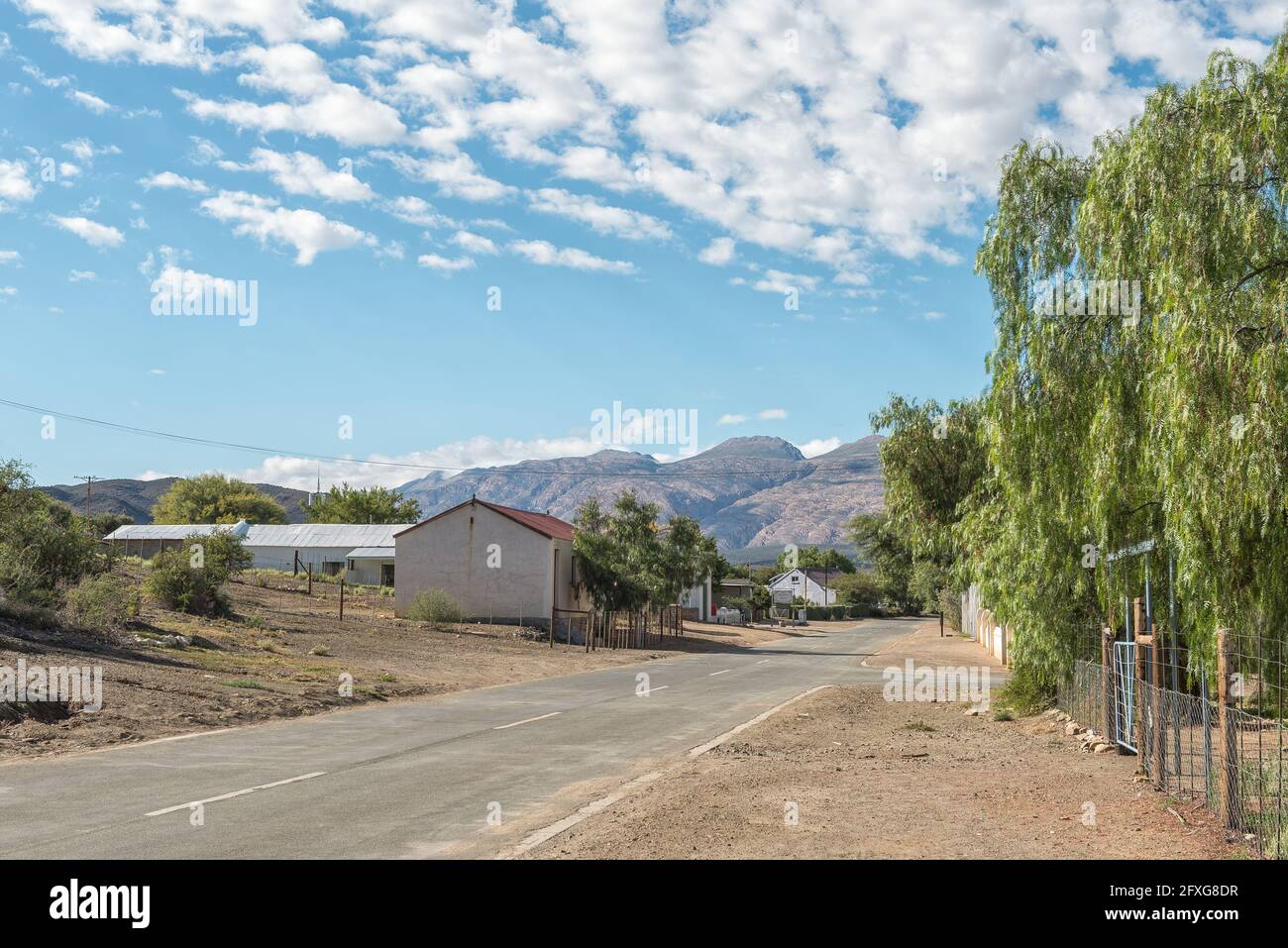 KLAARSTROOM, SOUTH AFRICA - APRIL 5, 2021: A street scene, with ...