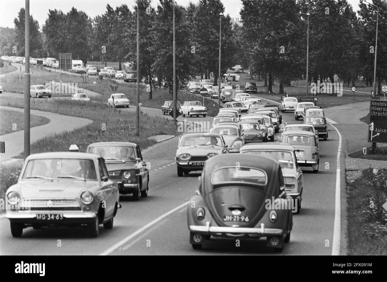 Traffic density, situation on the Amsterdam ring road near the old ...