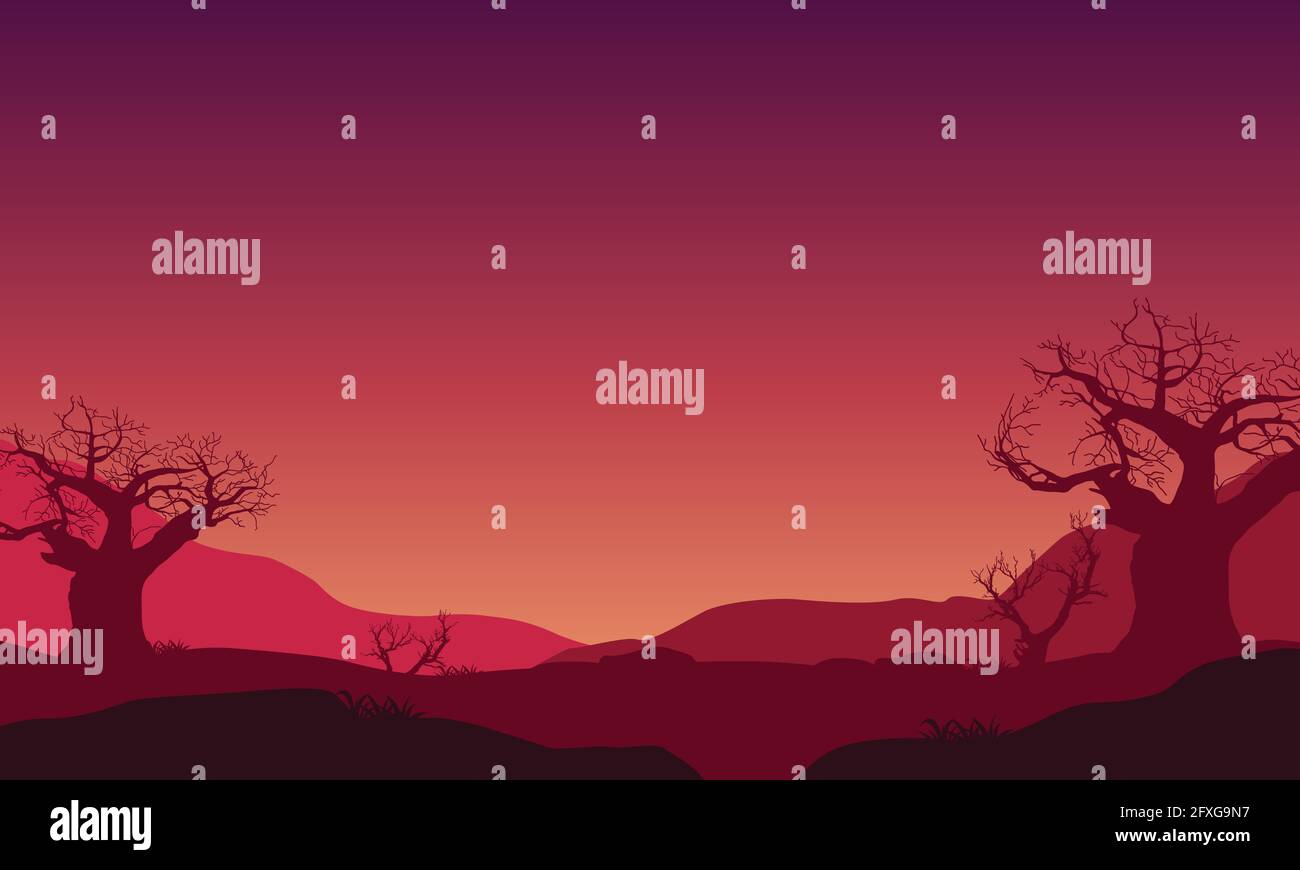 Quiet atmosphere in the countryside at sunset with stunning mountain ...