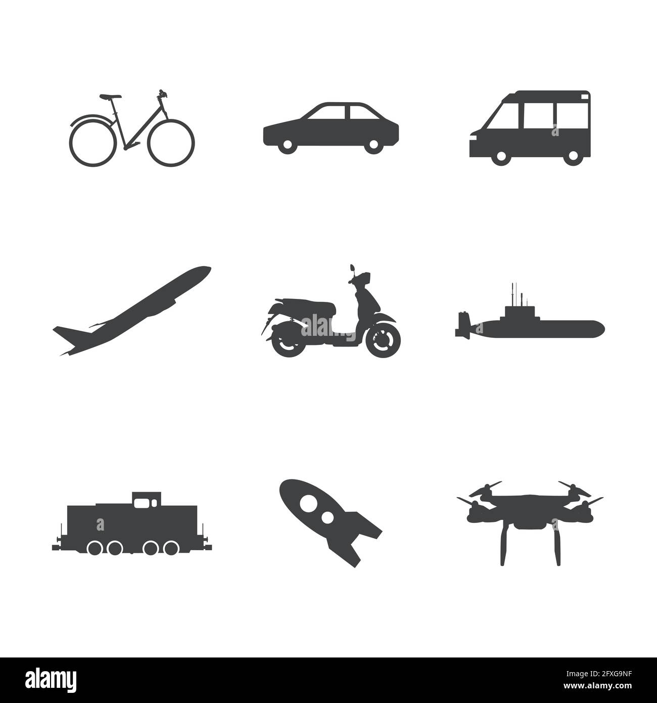 Transport vector icon set, collection Stock Vector Image & Art - Alamy