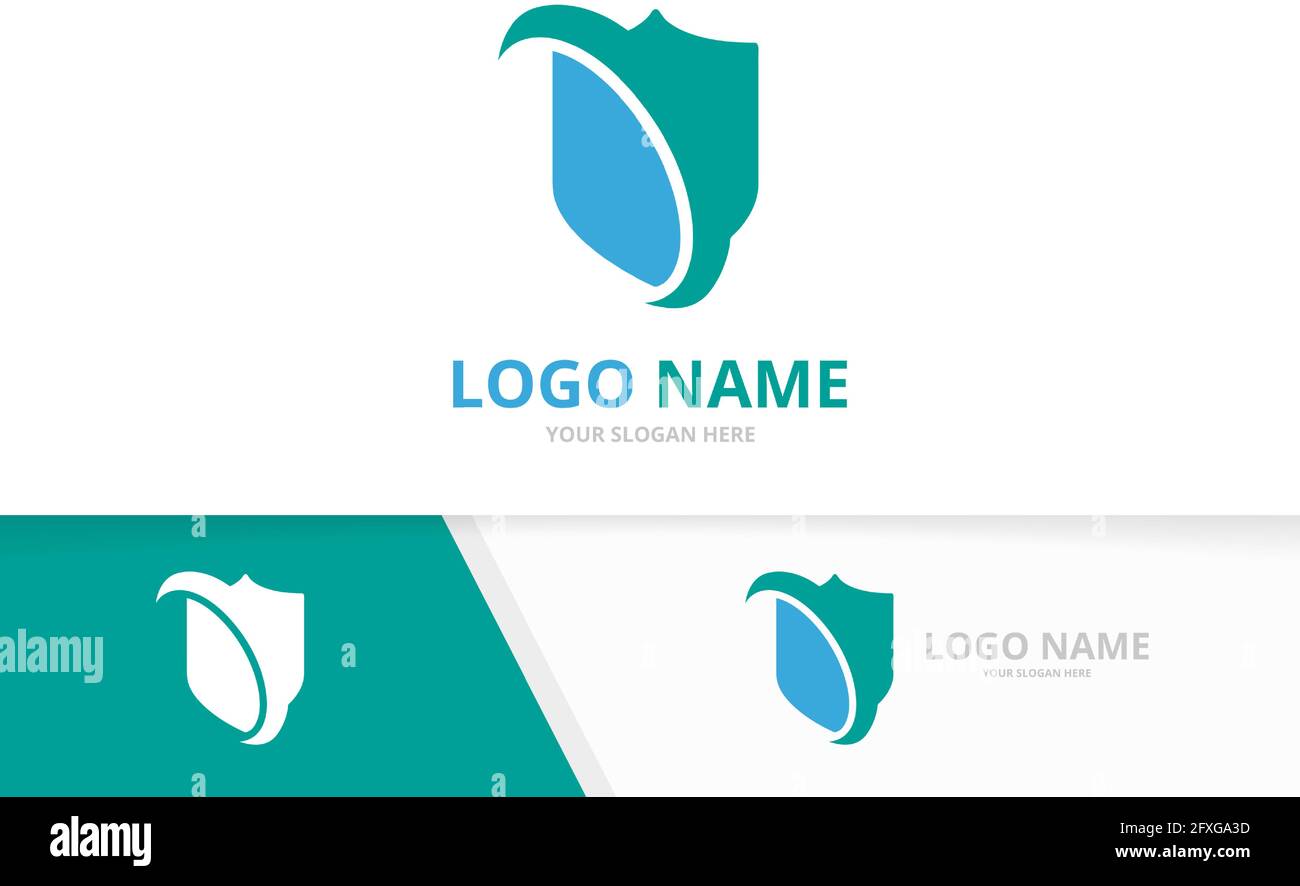 Protection shield logo combination. Business guard logotype design ...