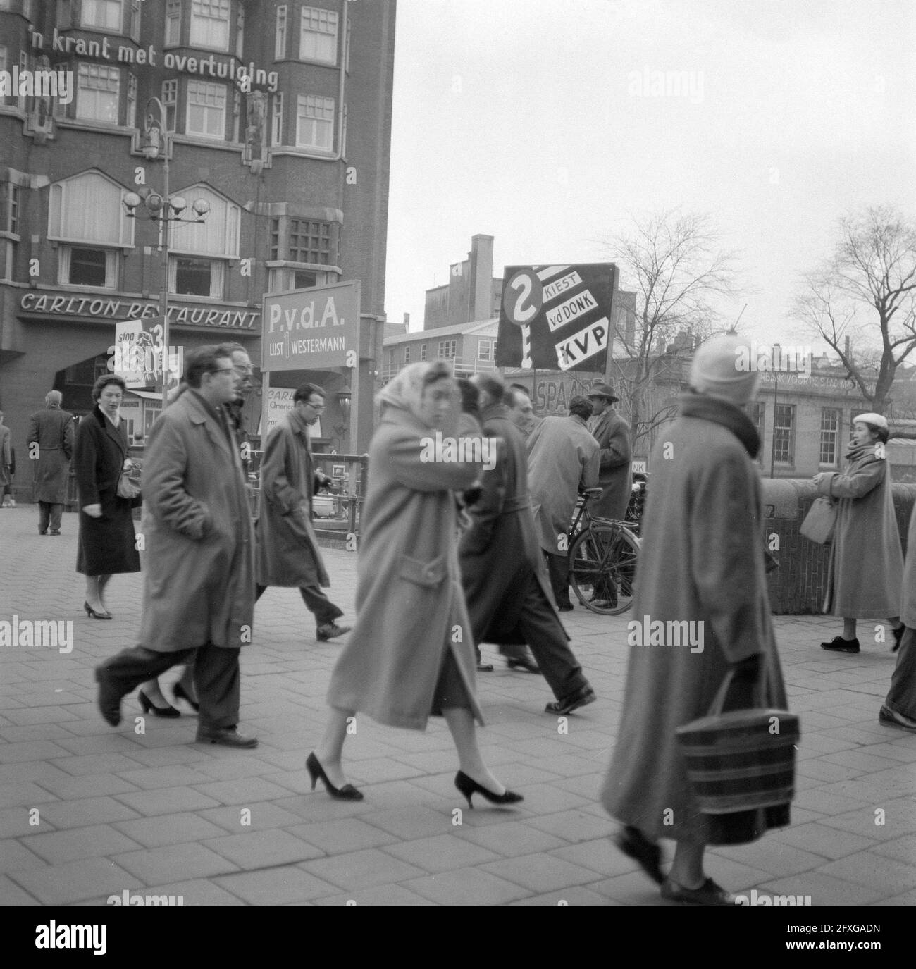 Election signs on the Munt, March 3, 1958, election signs, The ...