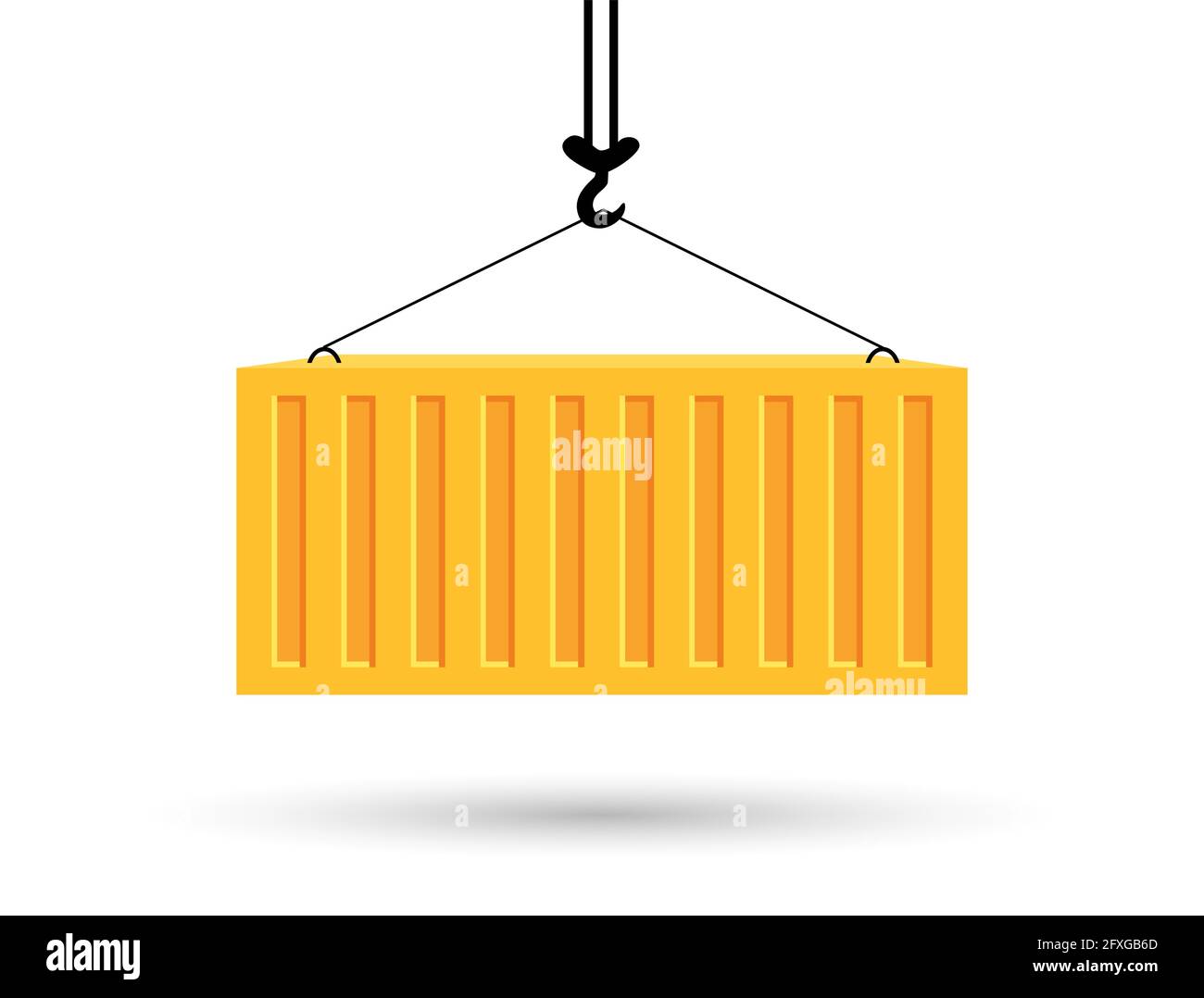 Concept of worldwide delivery by marine transport. Bright yellow cargo ...