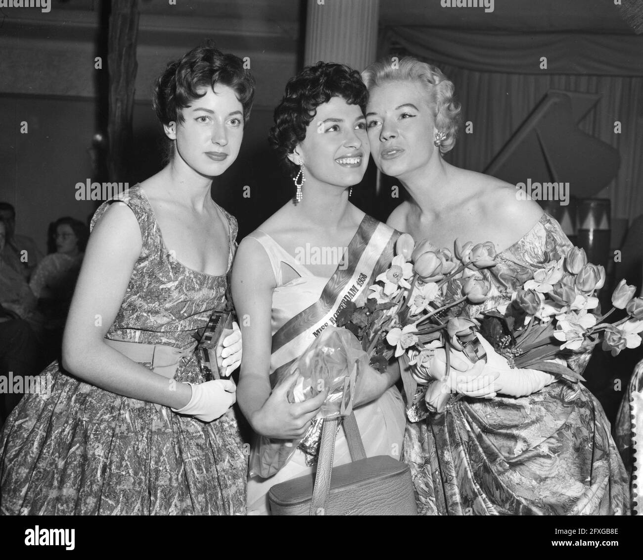 Election Miss Rotterdam from left to right: Ina van Driel (3), Petra ...