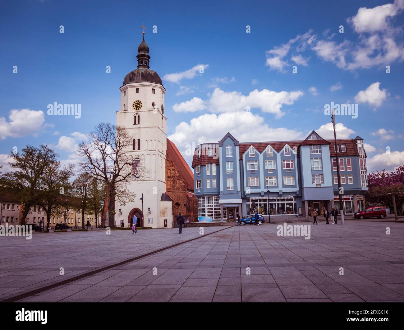 Market place of Luebben in the Spreewald Brandenburg Stock Photo - Alamy