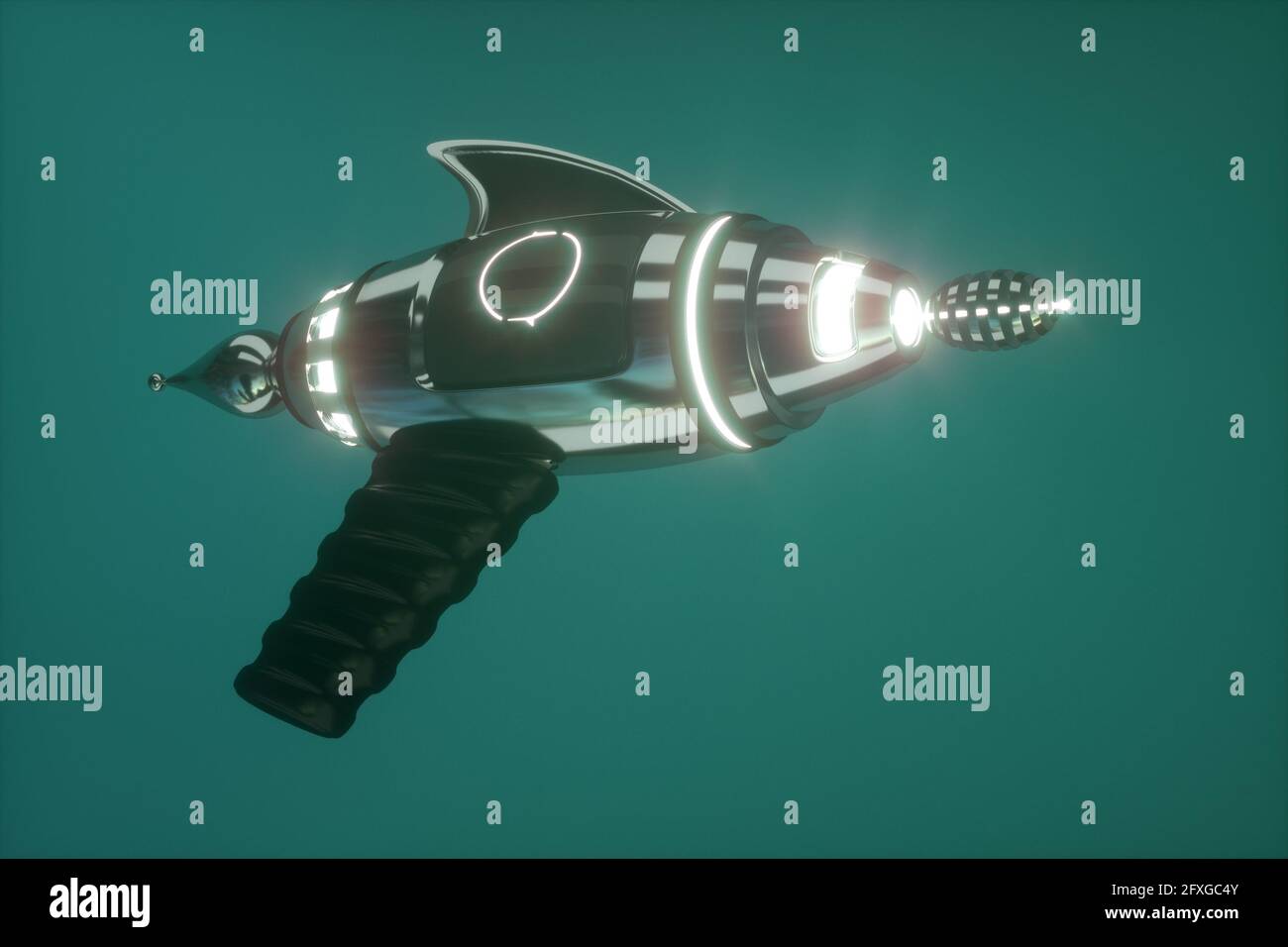 space weapons, raygun, blaster. 3D illustration Stock Photo - Alamy